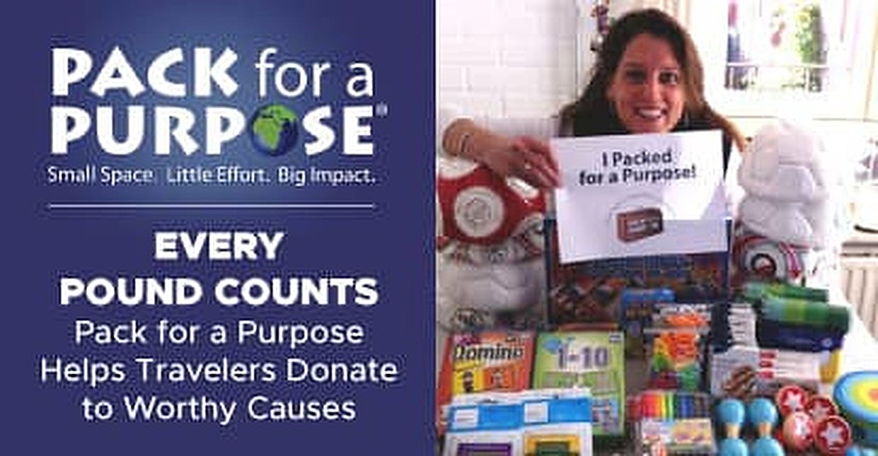 Every Pound Counts — Pack for a Purpose Helps Travelers Donate to ...